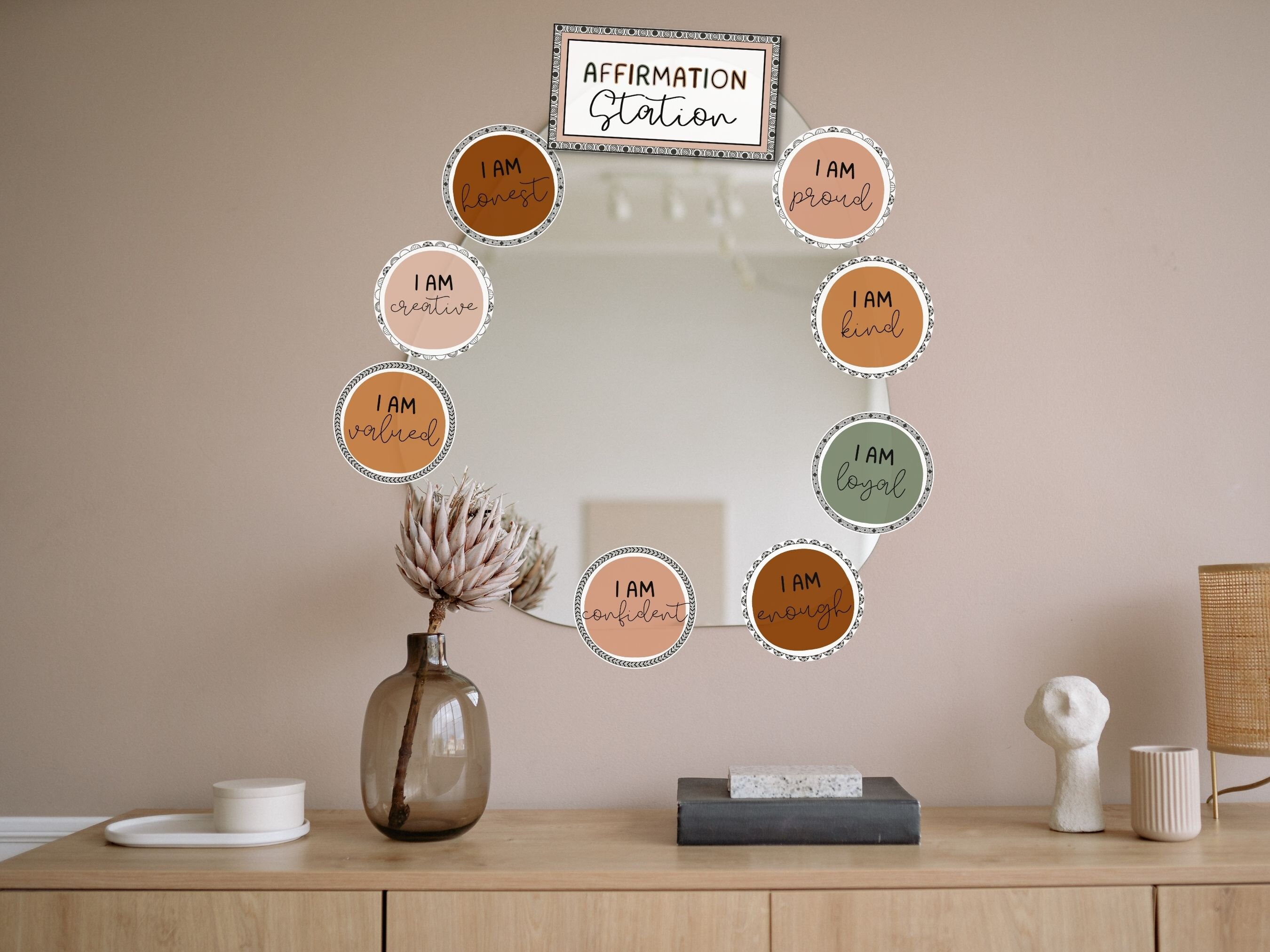 Natural Boho Affirmation Station Classroom Decor Digital Download ...