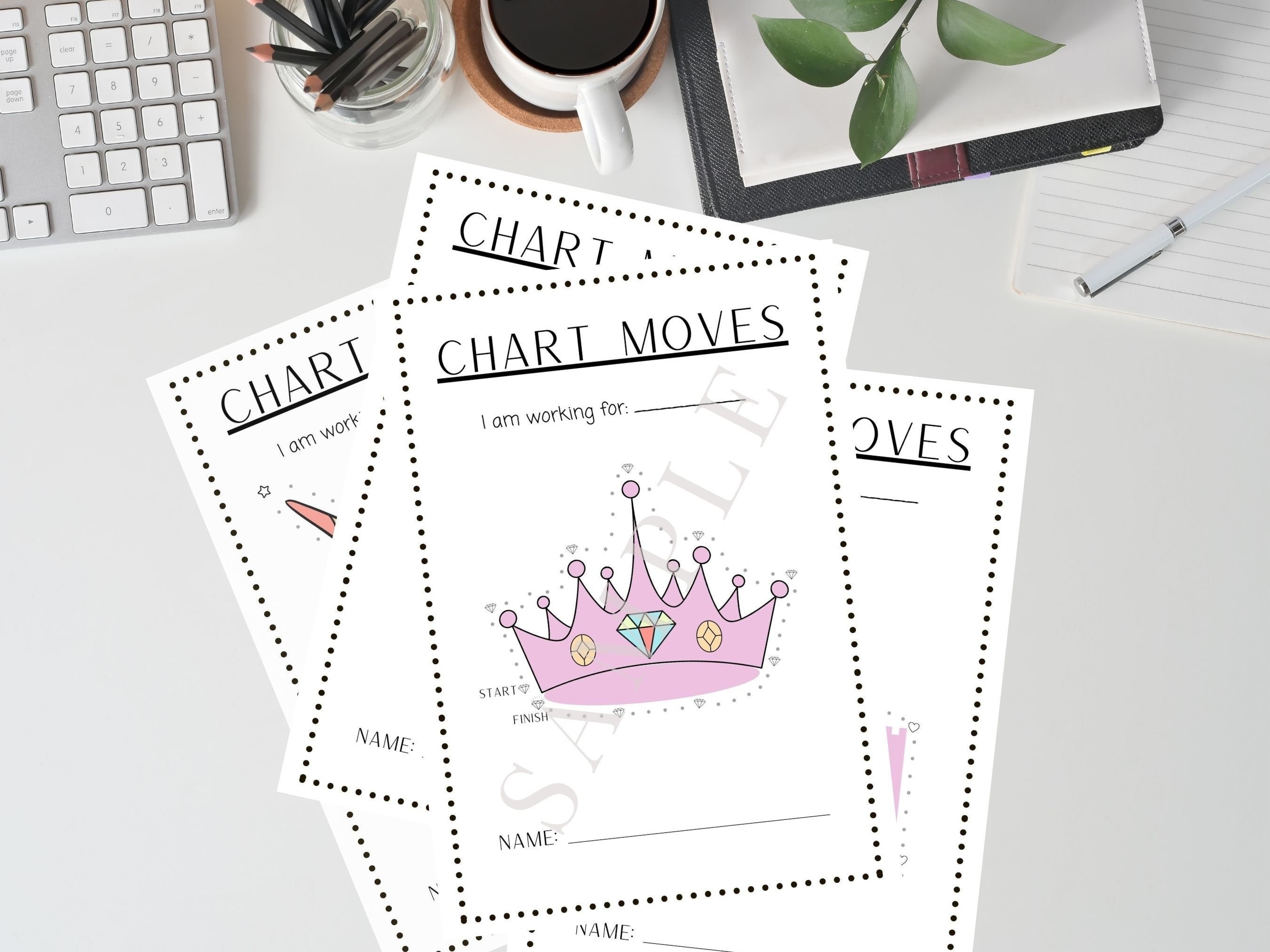 Unicorn Chart Moves Behavior Tracker Digital Download ABA Tool Therapy ...