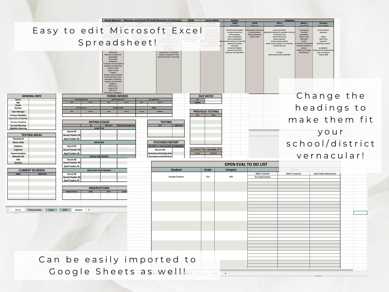 School Psychologist Caseload Spreadsheet | Version 2 | Editable Excel ...