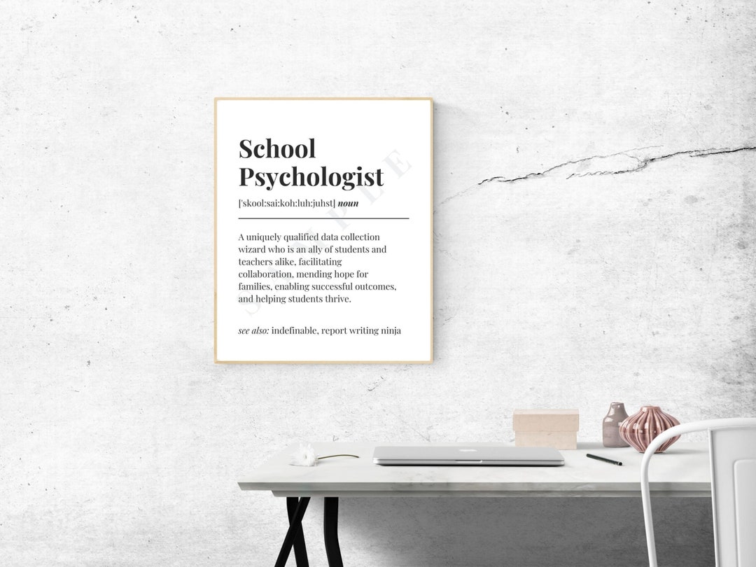 School Psychologist Definition Printable Poster Digital Download ...