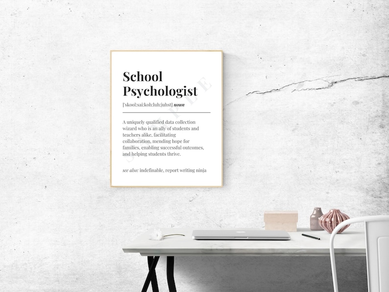 School Psychologist Definition Printable Poster Digital Download ...