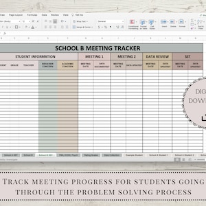 School Psychologist Caseload Spreadsheet | MULTIPLE SCHOOLS | Editable ...