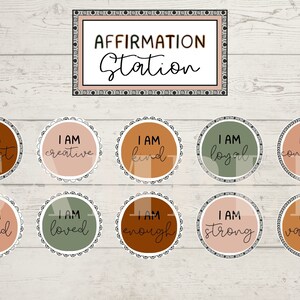 Natural Boho Affirmation Station Classroom Decor Digital Download ...