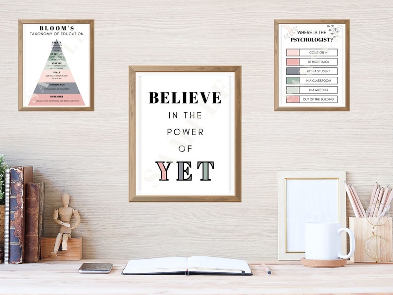 School Psychologist Set of 10 Digital Download Prints Posters Counselor ...