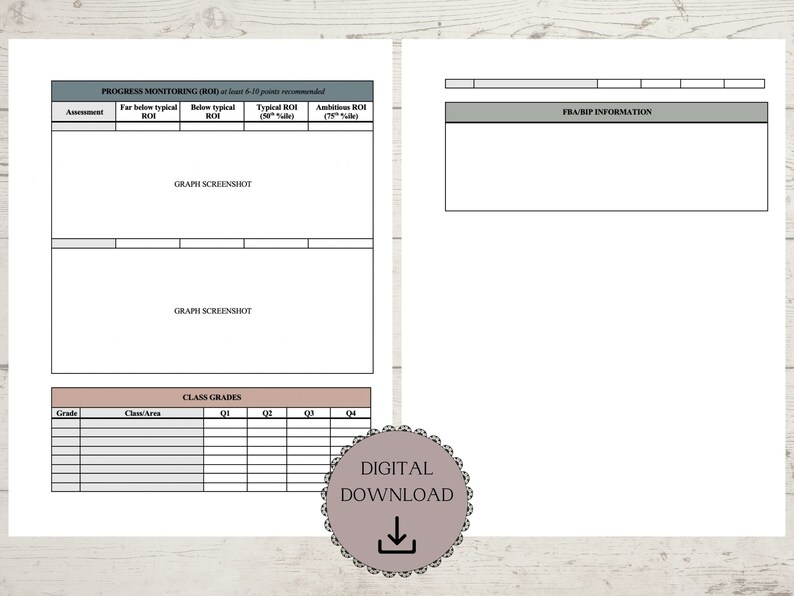 Student Record Review Editable Template Microsoft Word Special ...