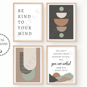 Boho Mental Health Prints | Inspirational Quote Posters (digital ...