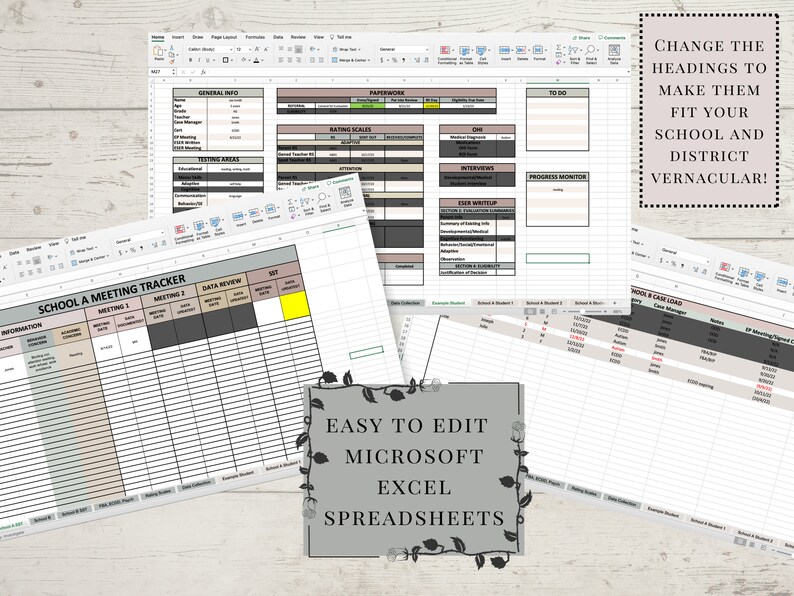 School Psychologist Caseload Spreadsheet | MULTIPLE SCHOOLS | Editable ...
