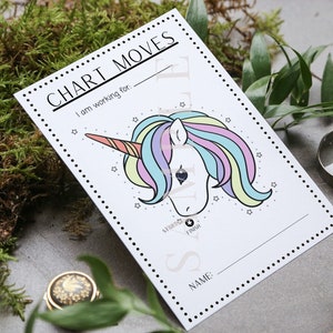 Unicorn Chart Moves Behavior Tracker Digital Download ABA Tool Therapy ...