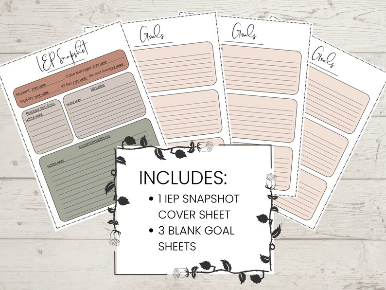 Editable IEP Snapshot | Special Education Teacher Binder (digital ...