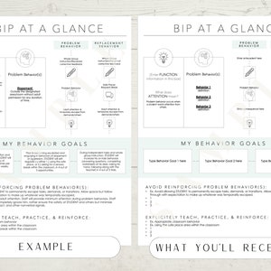 Behavior Intervention Plan | BIP at a Glance | Digital Download ...