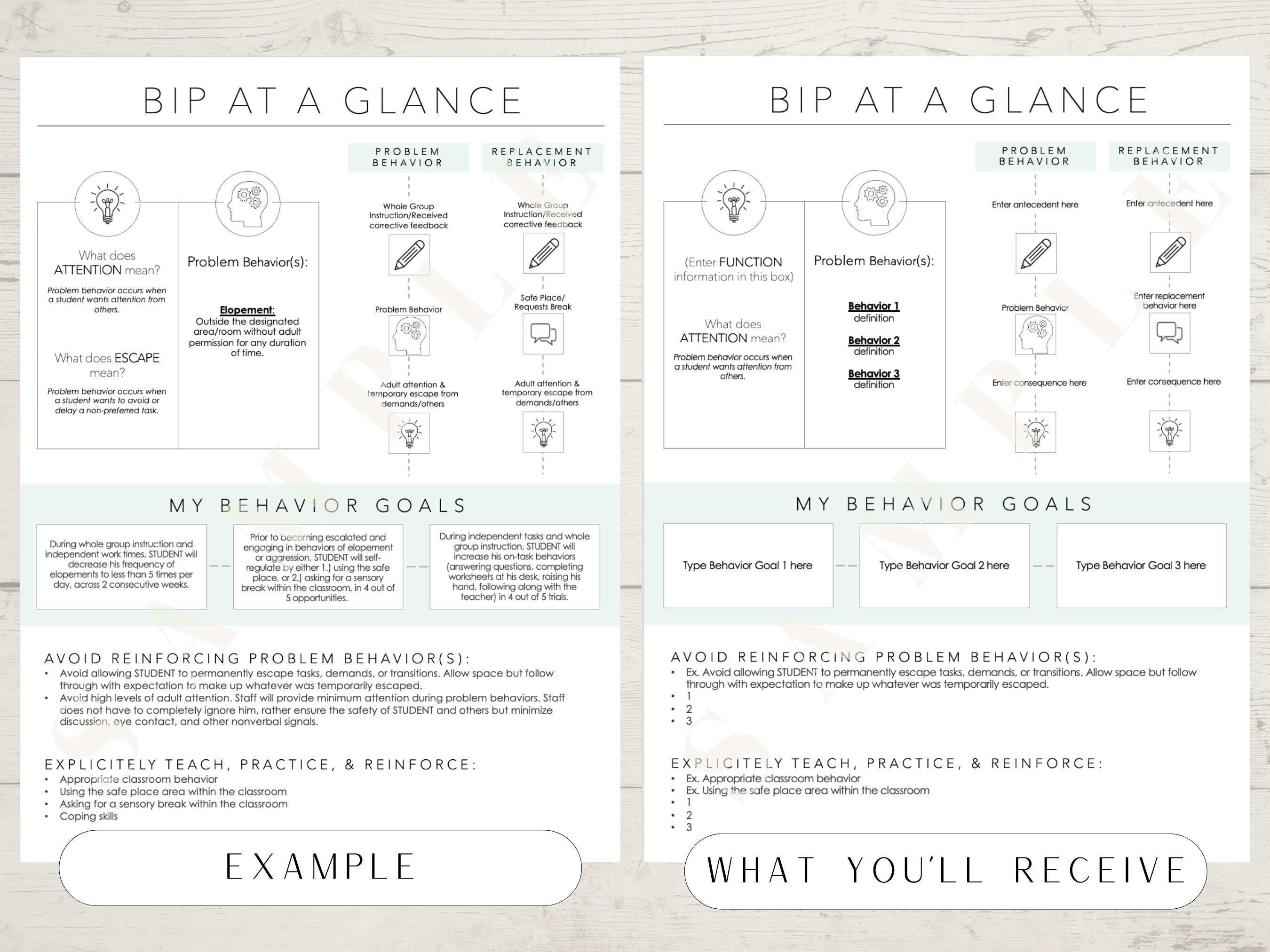 Behavior Intervention Plan | BIP at a Glance | Digital Download ...