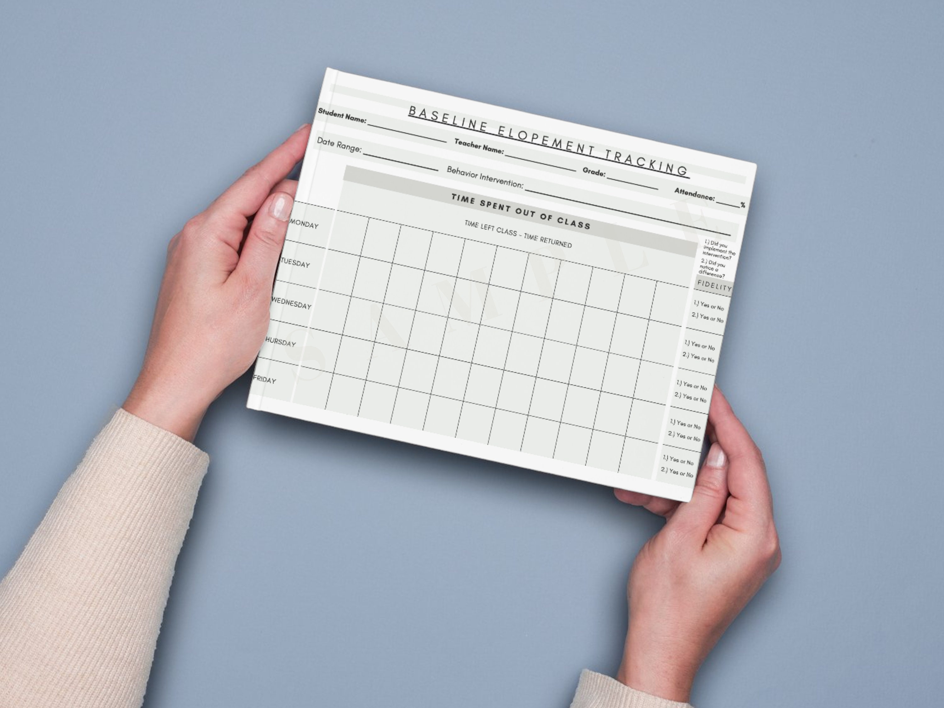 Baseline Behavior Data Tracking Sheets | Printable PDF | Fidelity Check ...