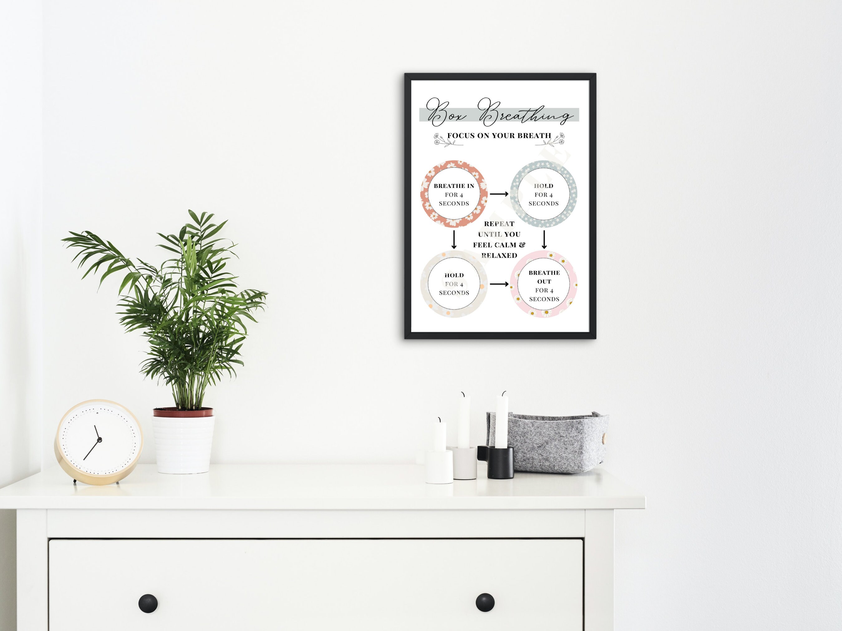 Cute Flower Boho Elementary School Psychologist Posters Door Signs Do ...