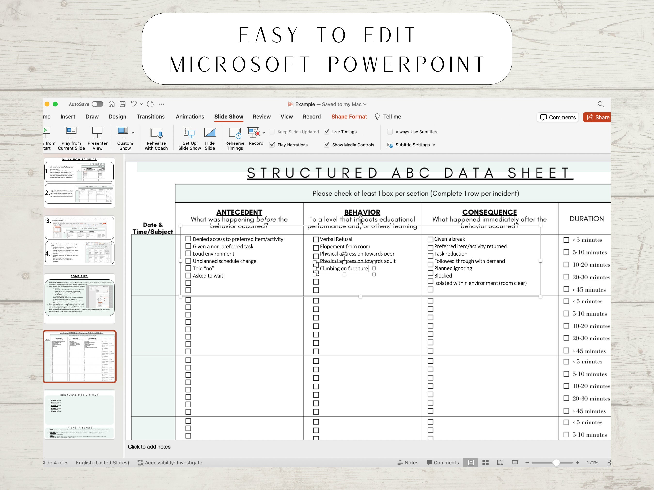 Editable ABC Data Collection Sheets Unstructured & Structured FBA ... Editable ABC Data Collection Sheets Unstructured & Structured FBA ...
