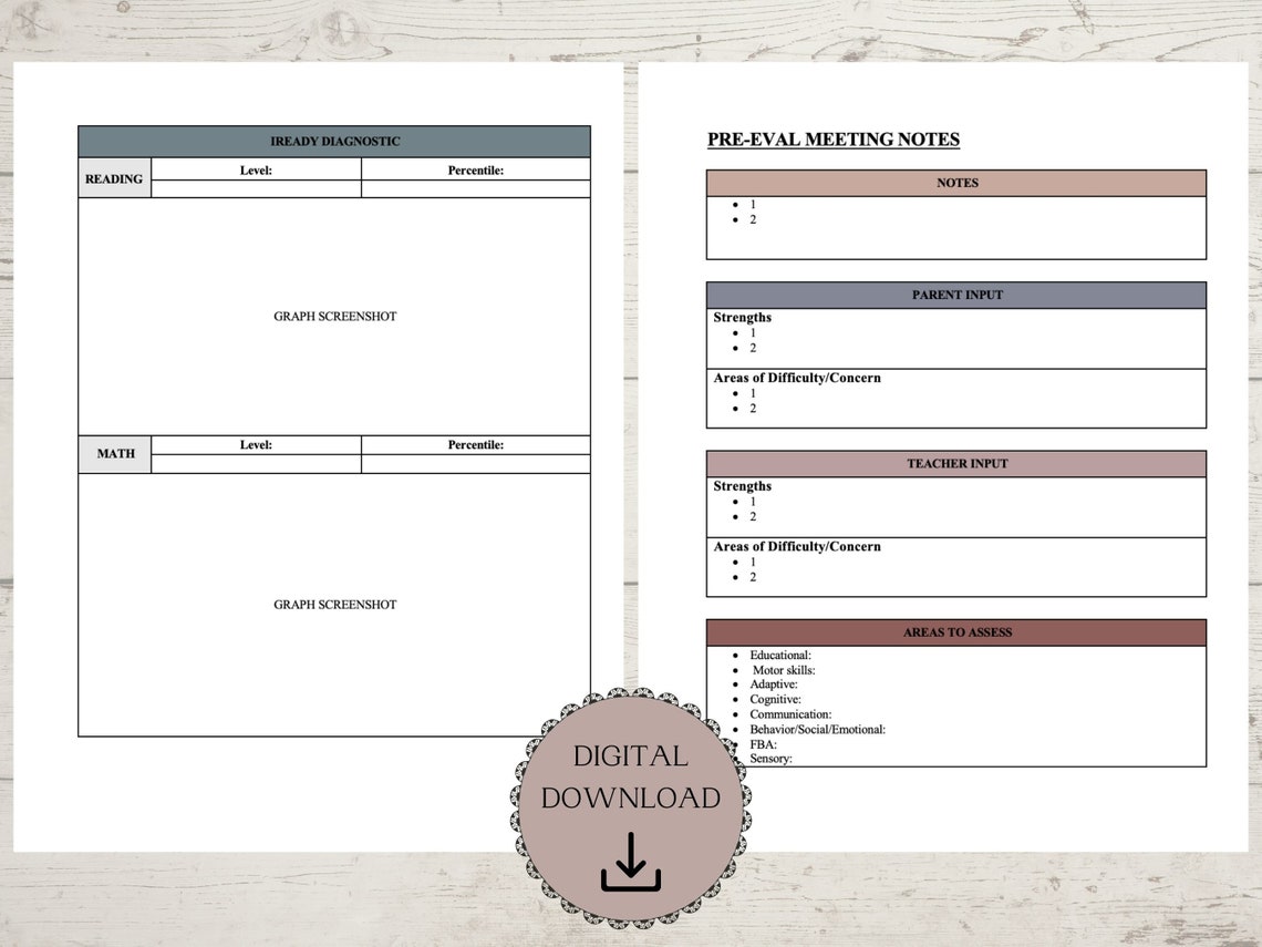 Student Record Review Editable Template Microsoft Word Special ...