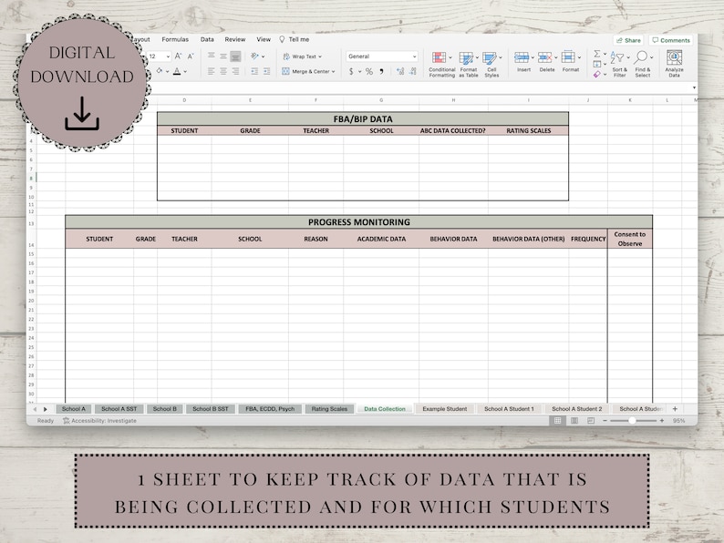 School Psychologist Caseload Spreadsheet | MULTIPLE SCHOOLS | Editable ...