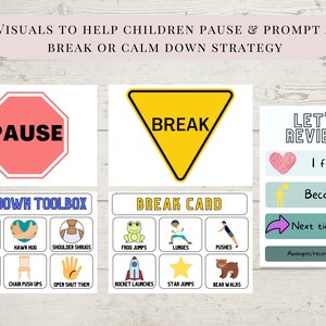 Calm Down Toolbox | Break Card | Visual Prompt | Digital Download ...