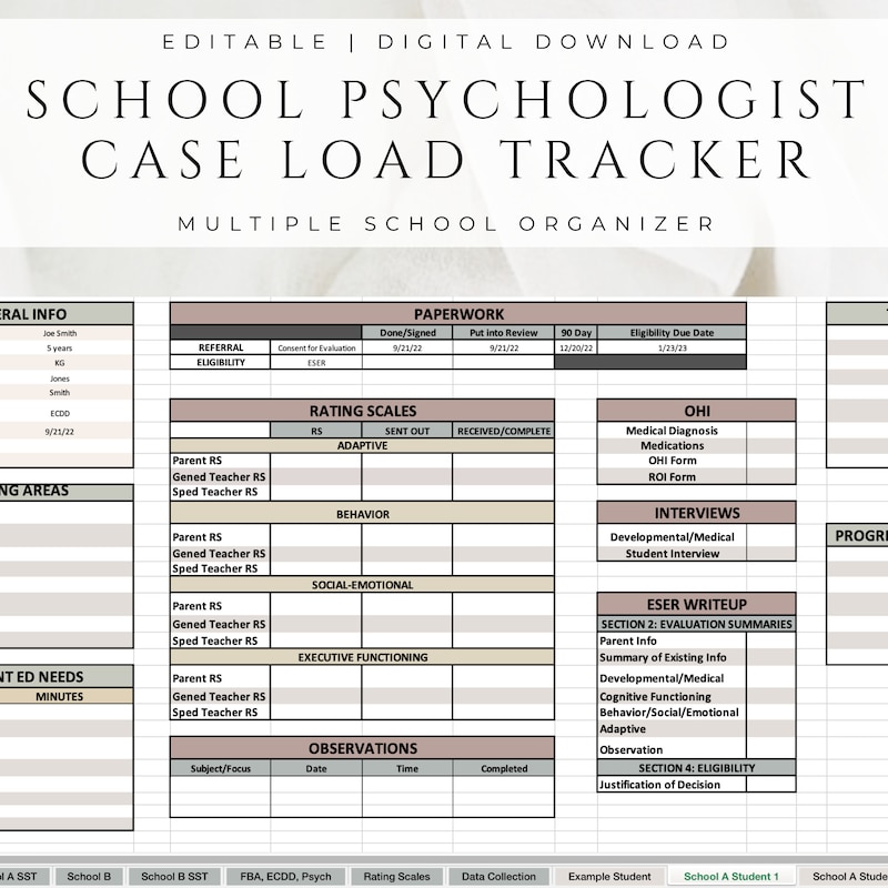 School Testing Tracker - Etsy UK