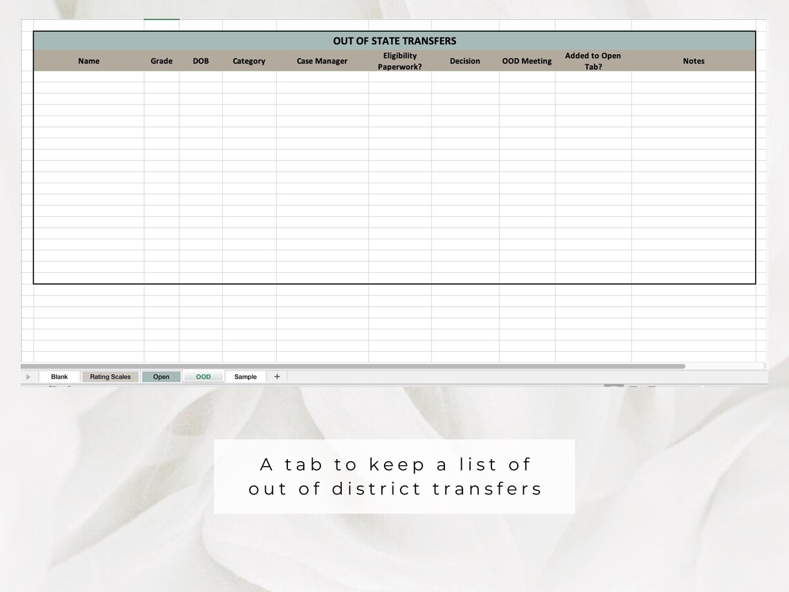 School Psychologist Caseload Spreadsheet | Version 2 | Editable Excel ...
