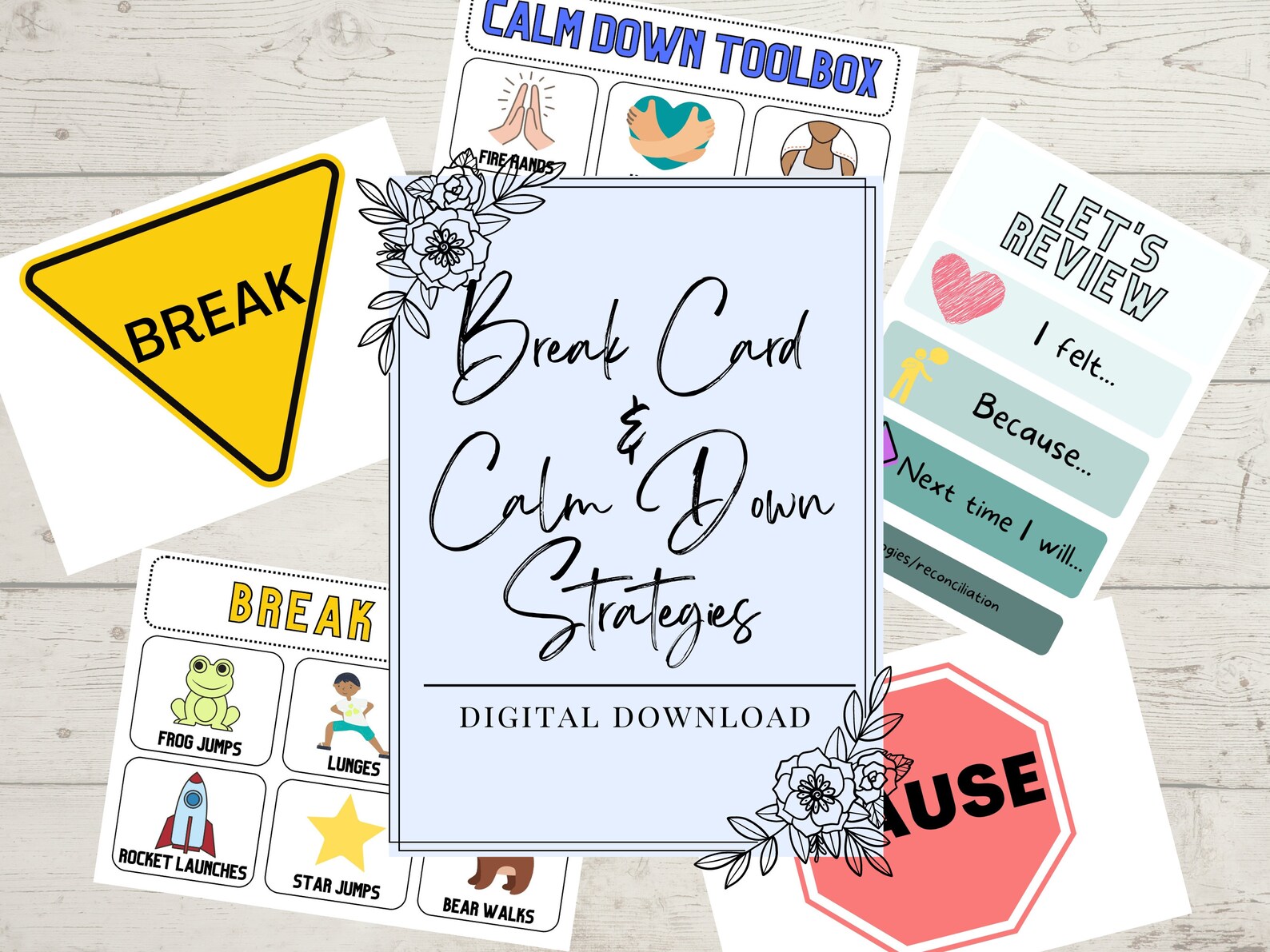 Calm Down Toolbox | Break Card | Visual Prompt | Digital Download ...