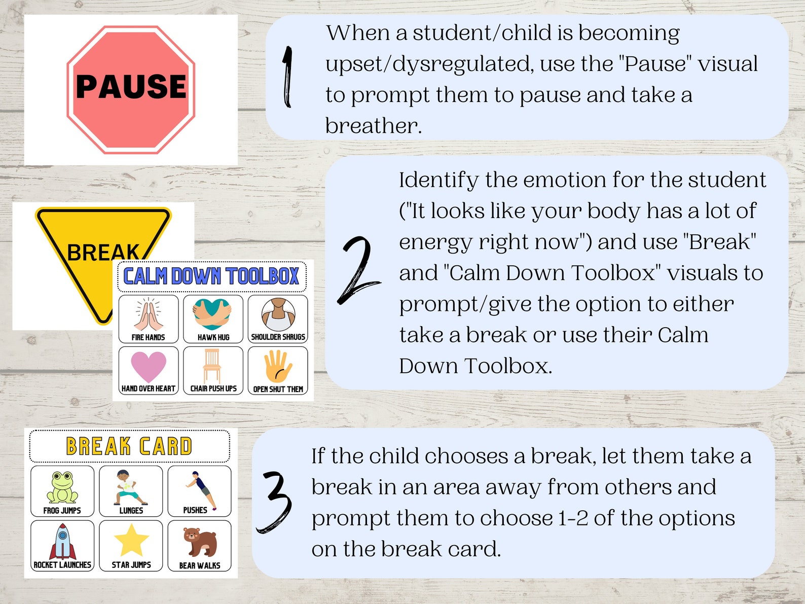 Calm Down Toolbox | Break Card | Visual Prompt | Digital Download ...