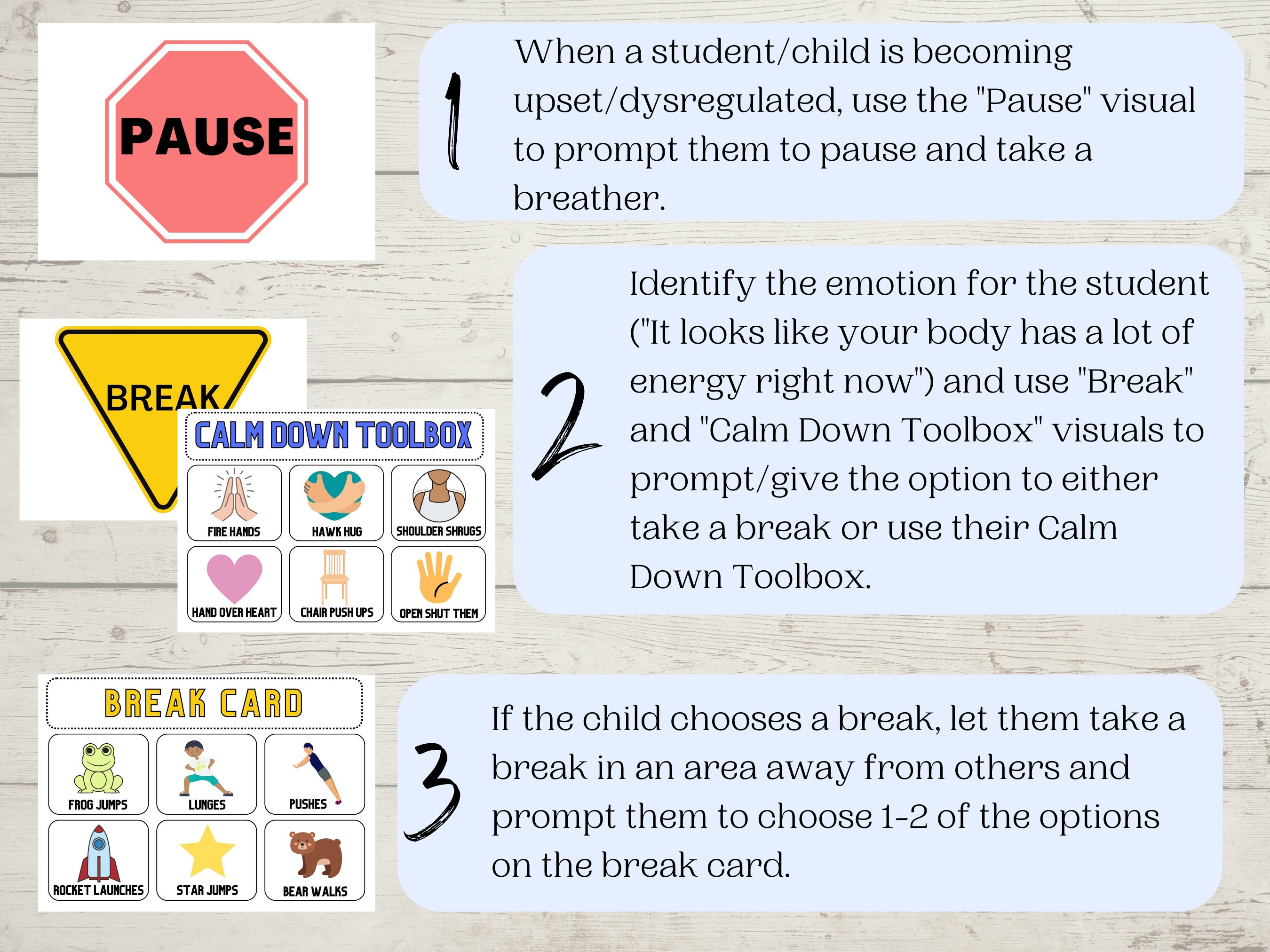 Calm Down Toolbox | Break Card | Visual Prompt | Digital Download ...