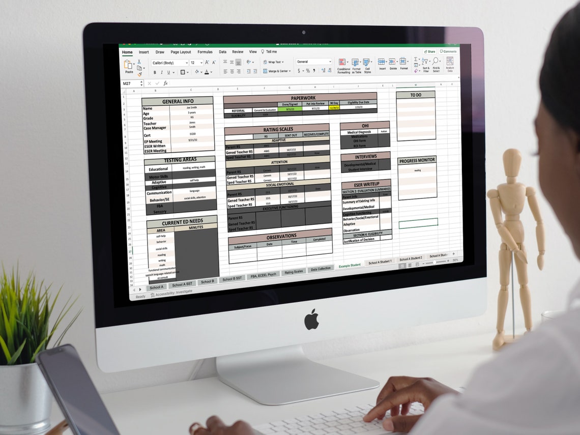 School Psychologist Caseload Spreadsheet | MULTIPLE SCHOOLS | Editable ...