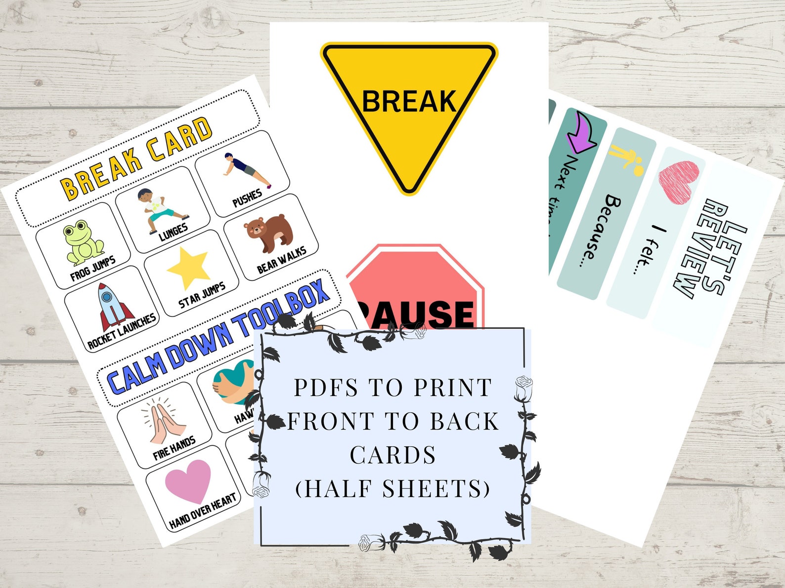 Calm Down Toolbox | Break Card | Visual Prompt | Digital Download ...
