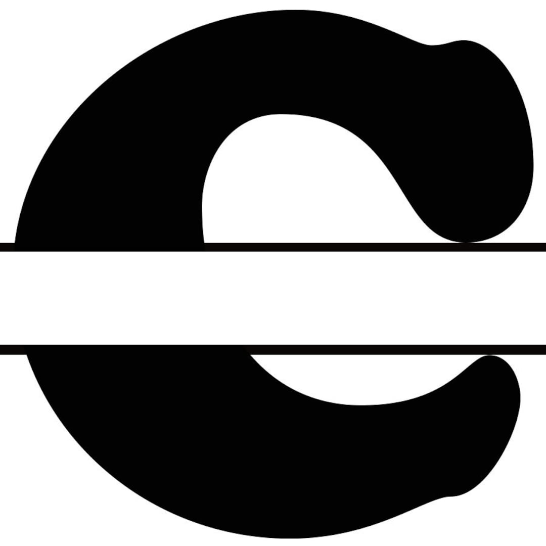 Split Letter C Monogram Cricut - Etsy