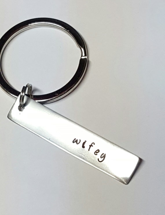 Wifey Wifey Keychain Hand Stamped Keychain Gift For Wife Etsy wifey-wifey-keychain-hand-stamped-keychain-gift-for-wife-etsy