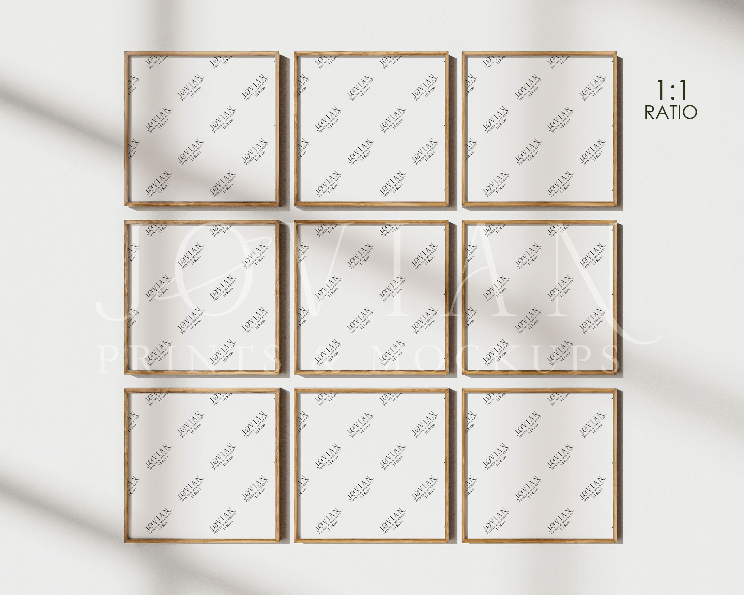 9 Square Frame Mockup Set for Gallery Wall Art Display Soft - Etsy