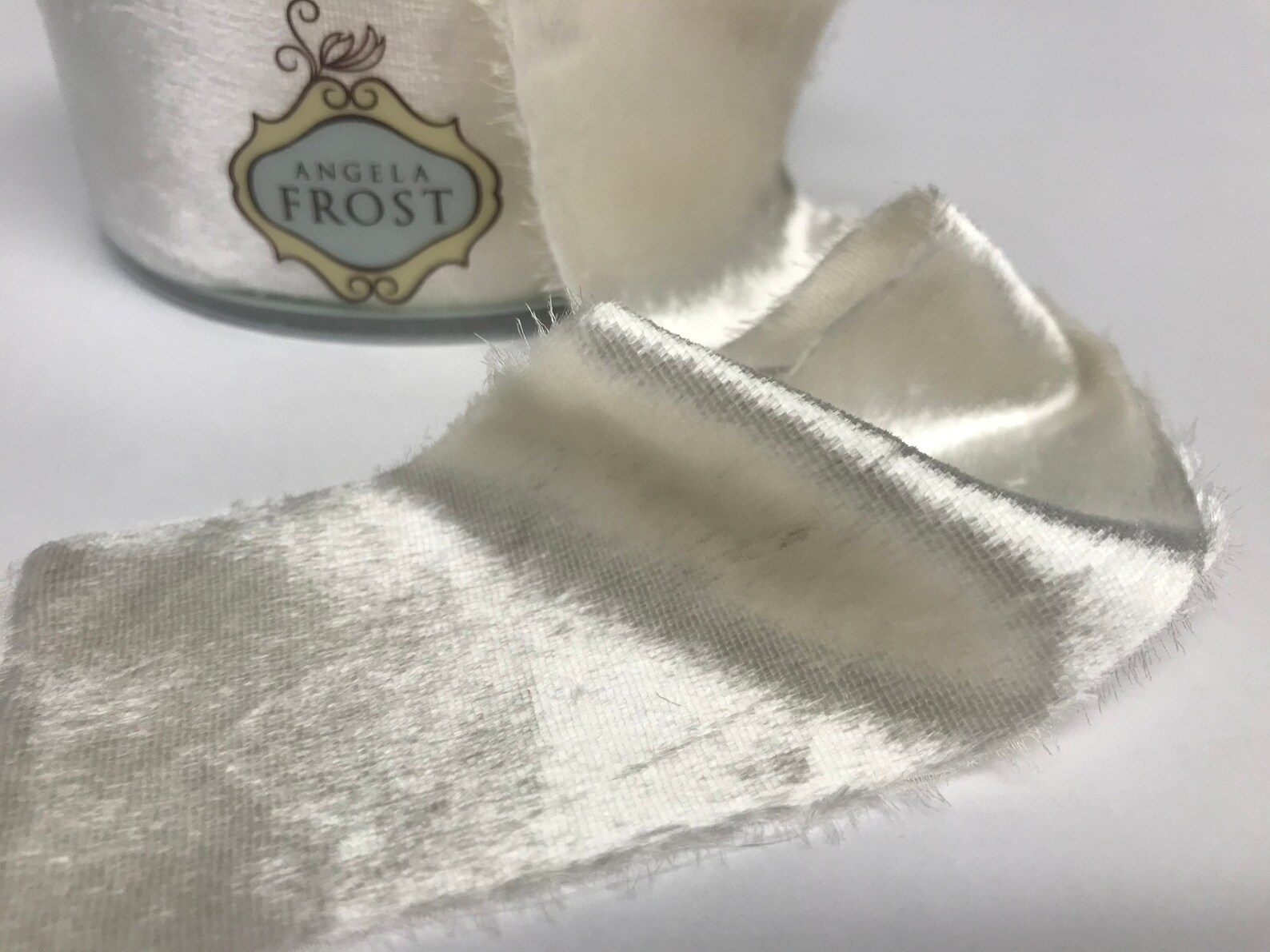 Silk Velvet Ribbon Snow - Etsy