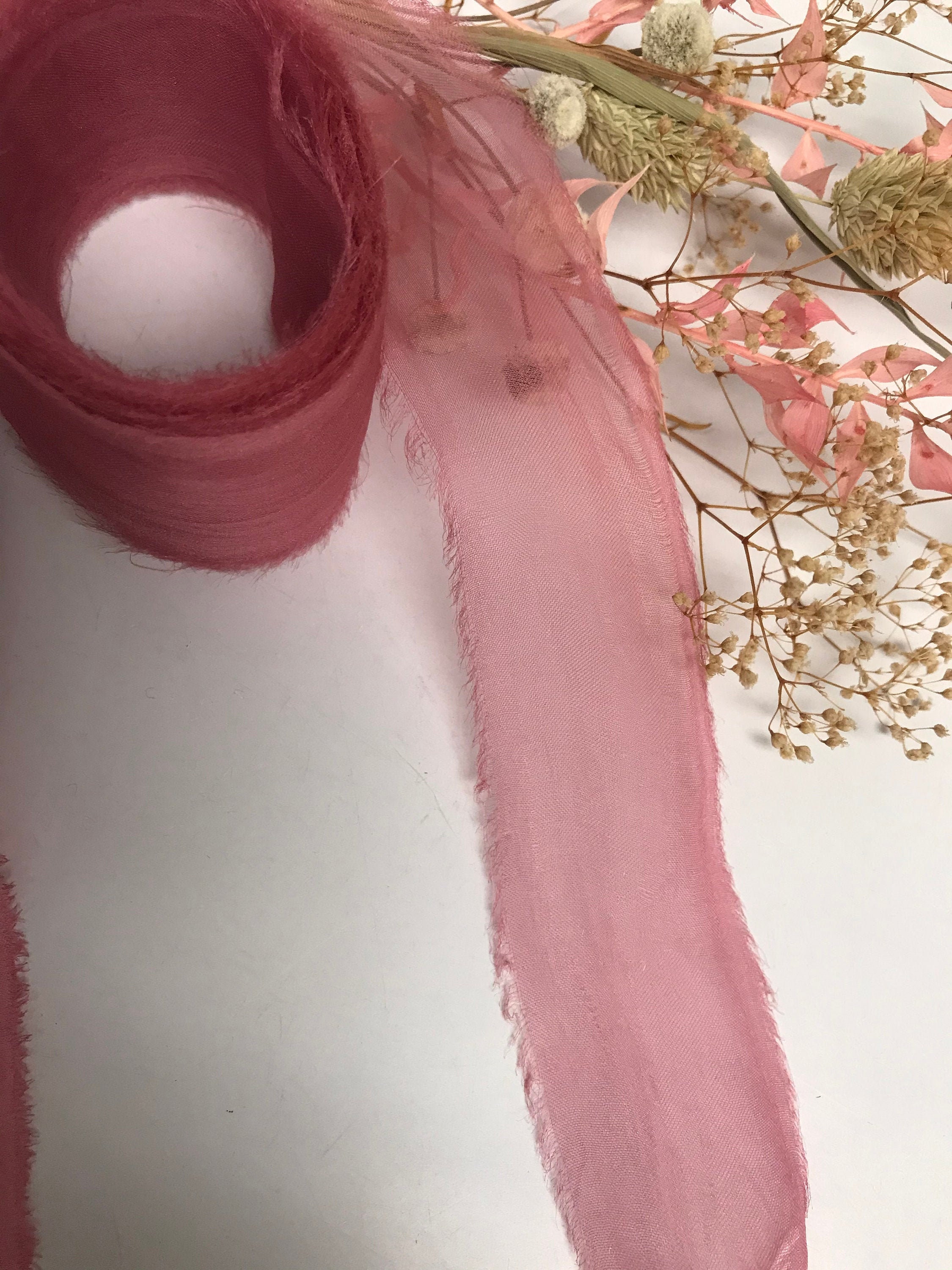 Silk Organza Ribbon Antique Rose - Etsy