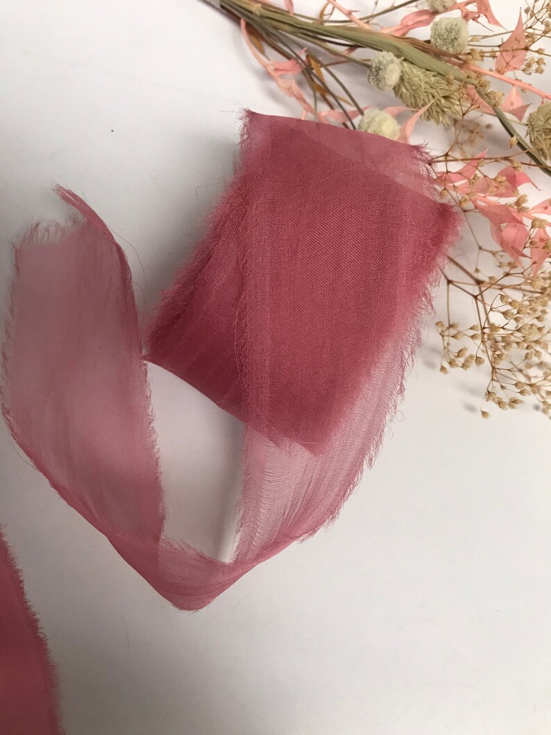 Silk Organza Ribbon Antique Rose - Etsy