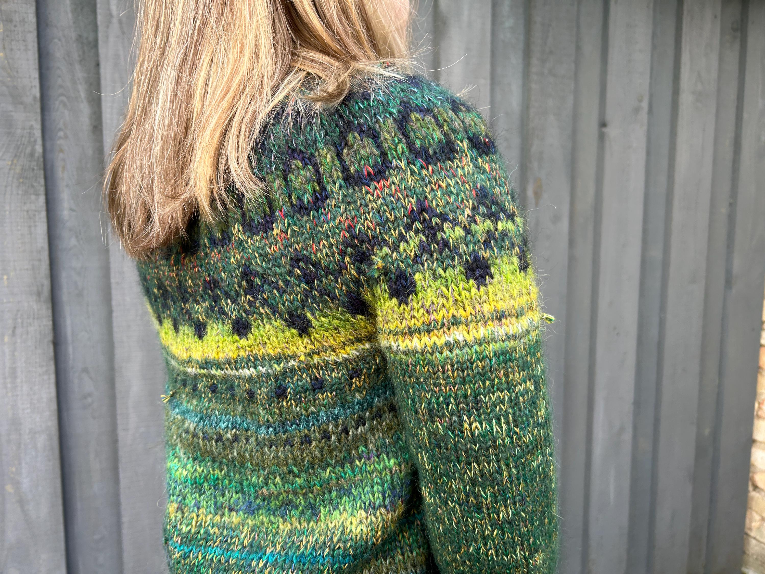 Handmade Knitted Icelandic Style Fair Isle Nordic Natural Kid Mohair ...
