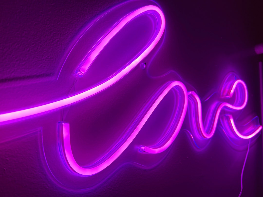 LED Neon Love Sign - Etsy