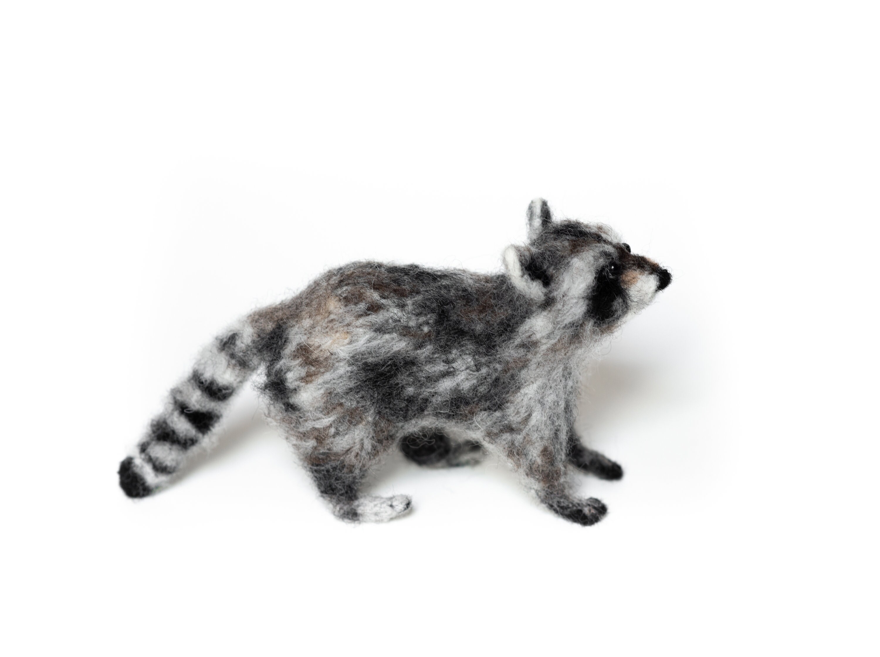 Needle Felted Raccoon - Etsy