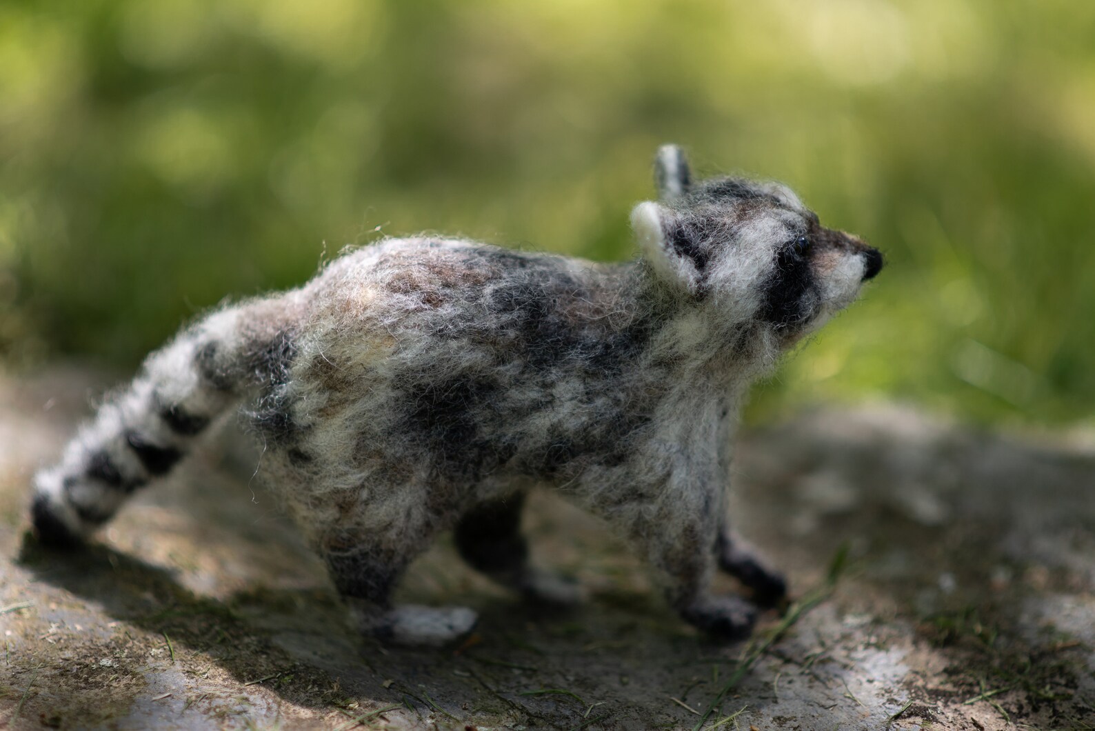 Needle Felted Raccoon - Etsy