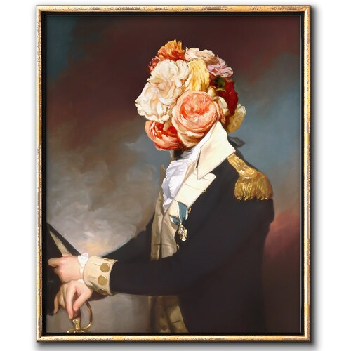 Altered Vintage Portrait Painting Eclectic Wall Art Oil - Etsy