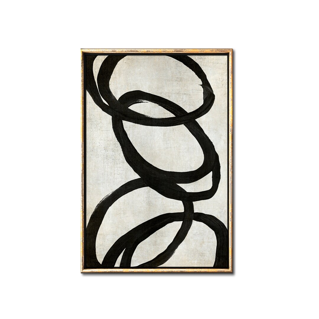 Abstract Modern Loops Digital Download, Neutral Acrylic Painting ...