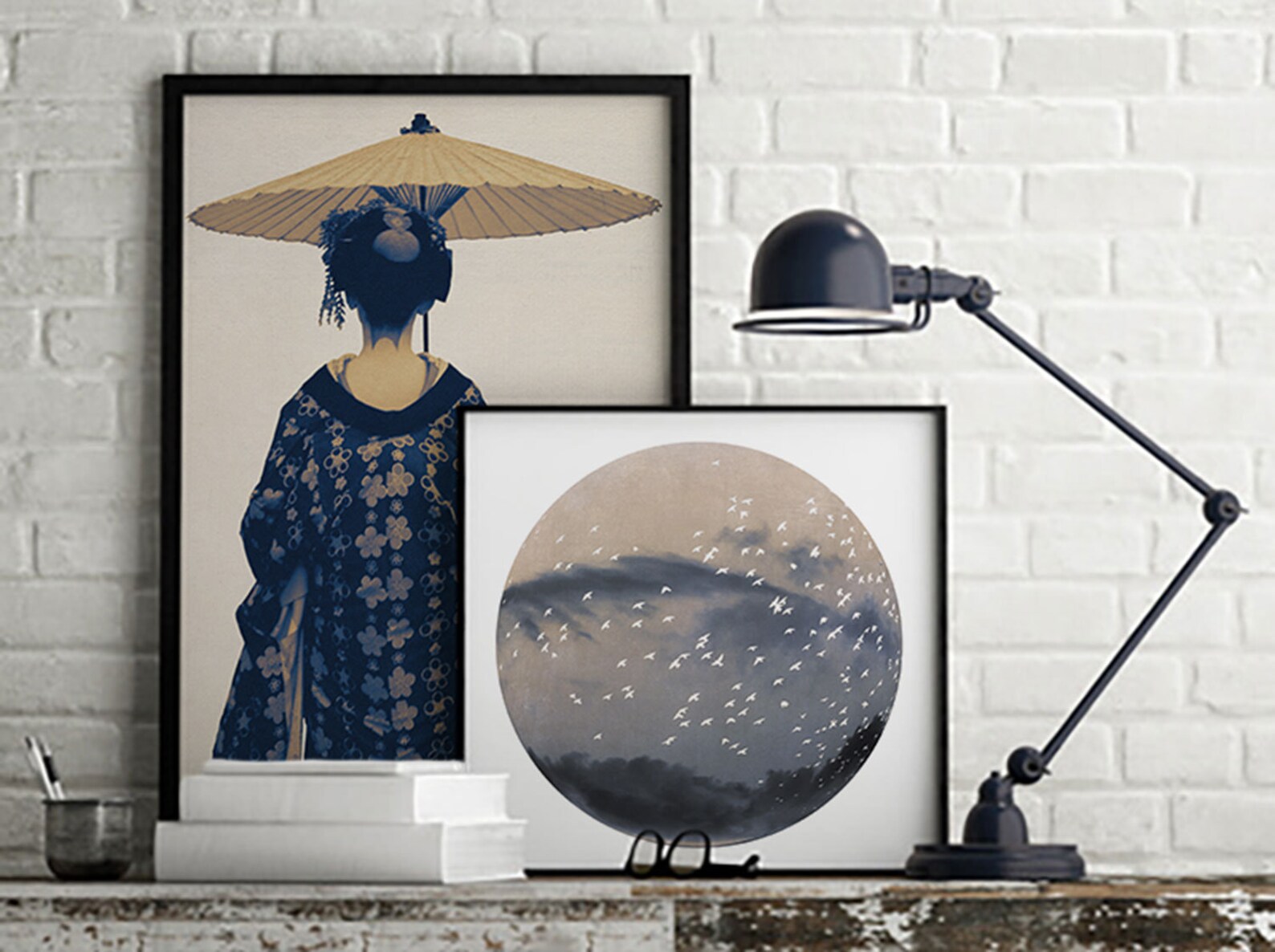 Geisha Wall Art Boho Chic Decor Downloadable Prints Kimono | Etsy