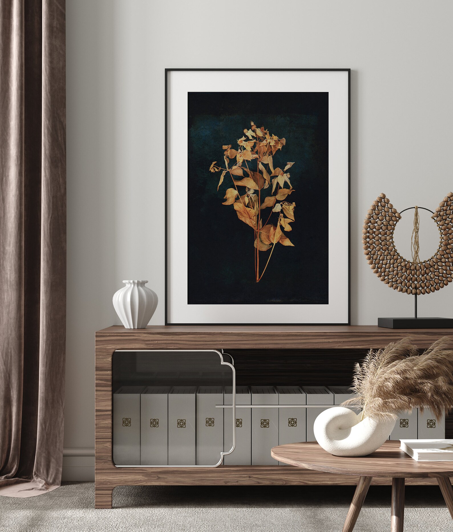 Dark Botanical Digital Print Moody Floral Printable Art - Etsy