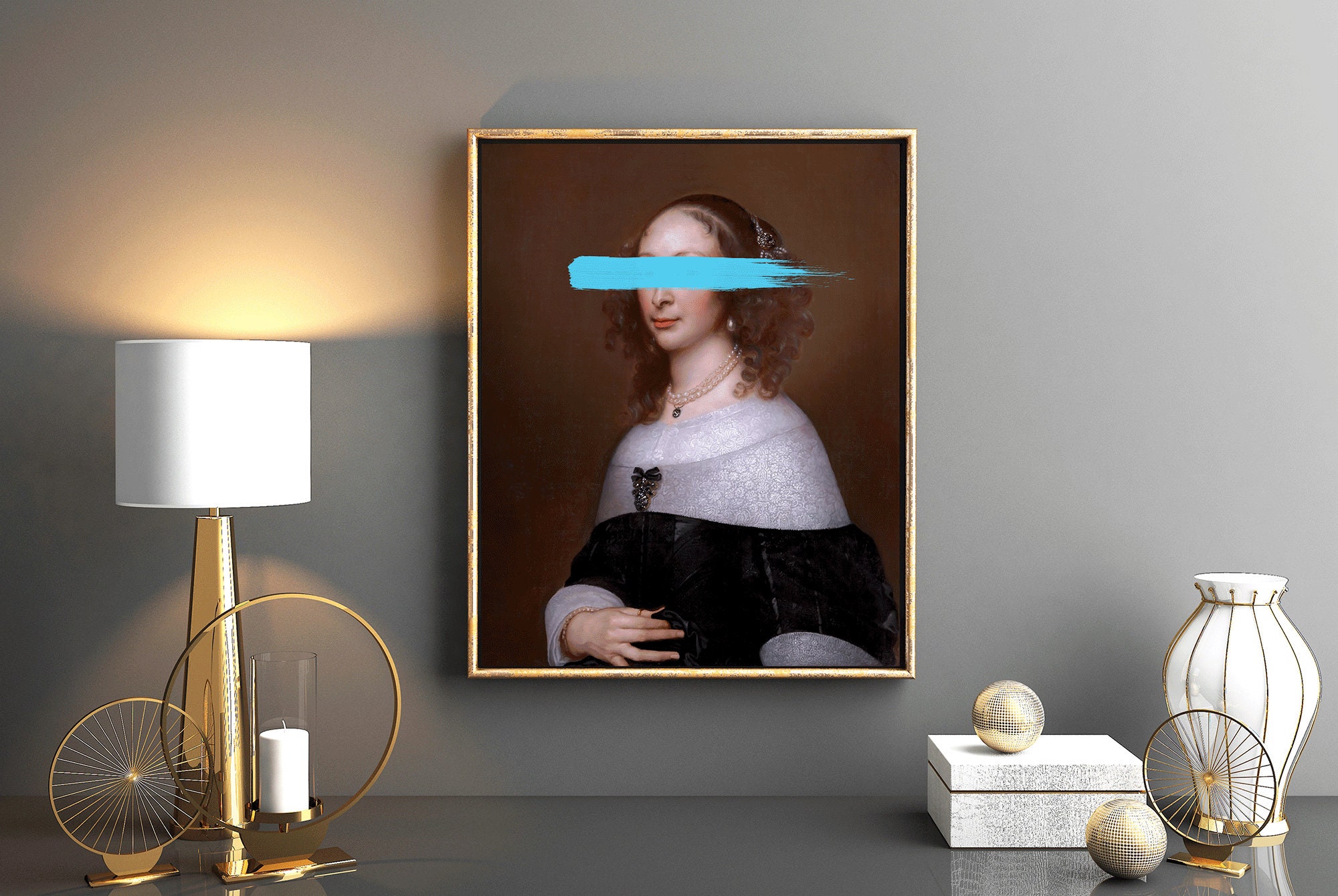 Altered Painting Portrait of a Woman Downloadable Prints - Brush Stroke ...