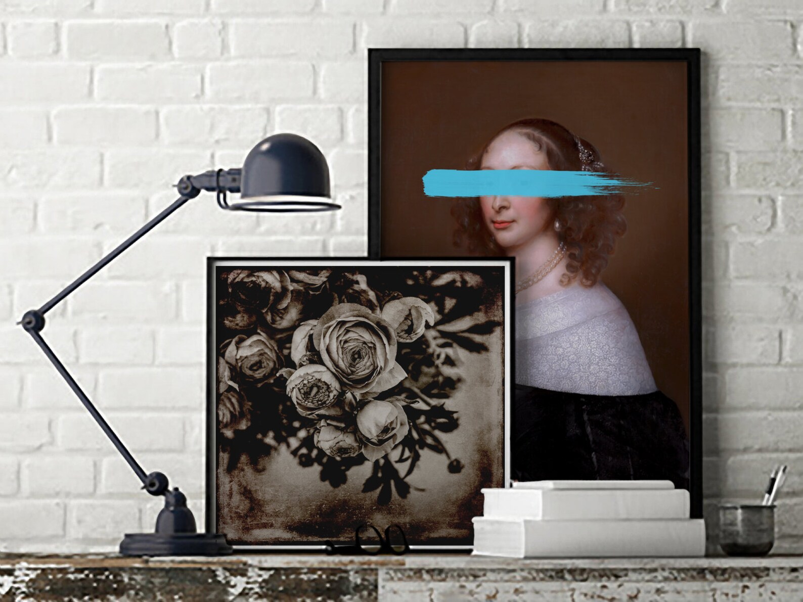 Altered Painting Portrait of a Woman Downloadable Prints - Etsy