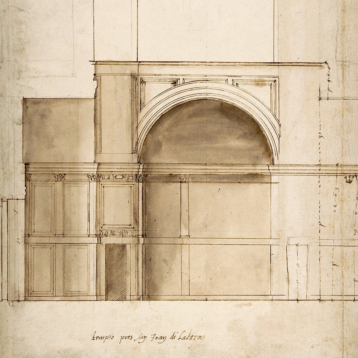 Architectural Print Downloadable Art, Vintage Architectural Drawing ...