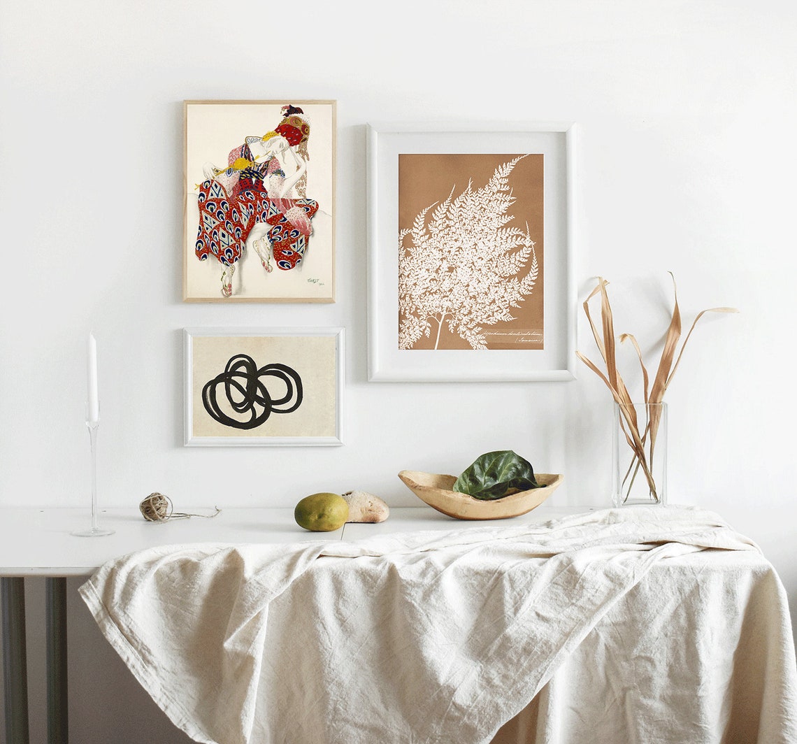 Sepia Botanical Poster Printable Wall Art Rustic Farmhouse | Etsy