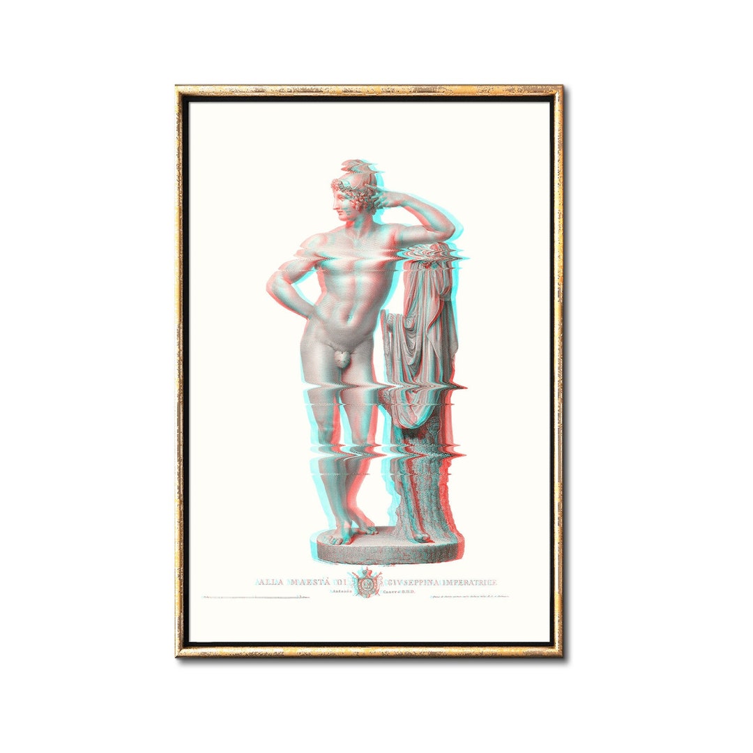 Paris of Greek Mythology Warp Distortion Printable Wall Art, Aesthetic ...