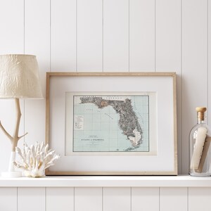Map of Florida State Digital Prints Vintage Map Printable - Etsy
