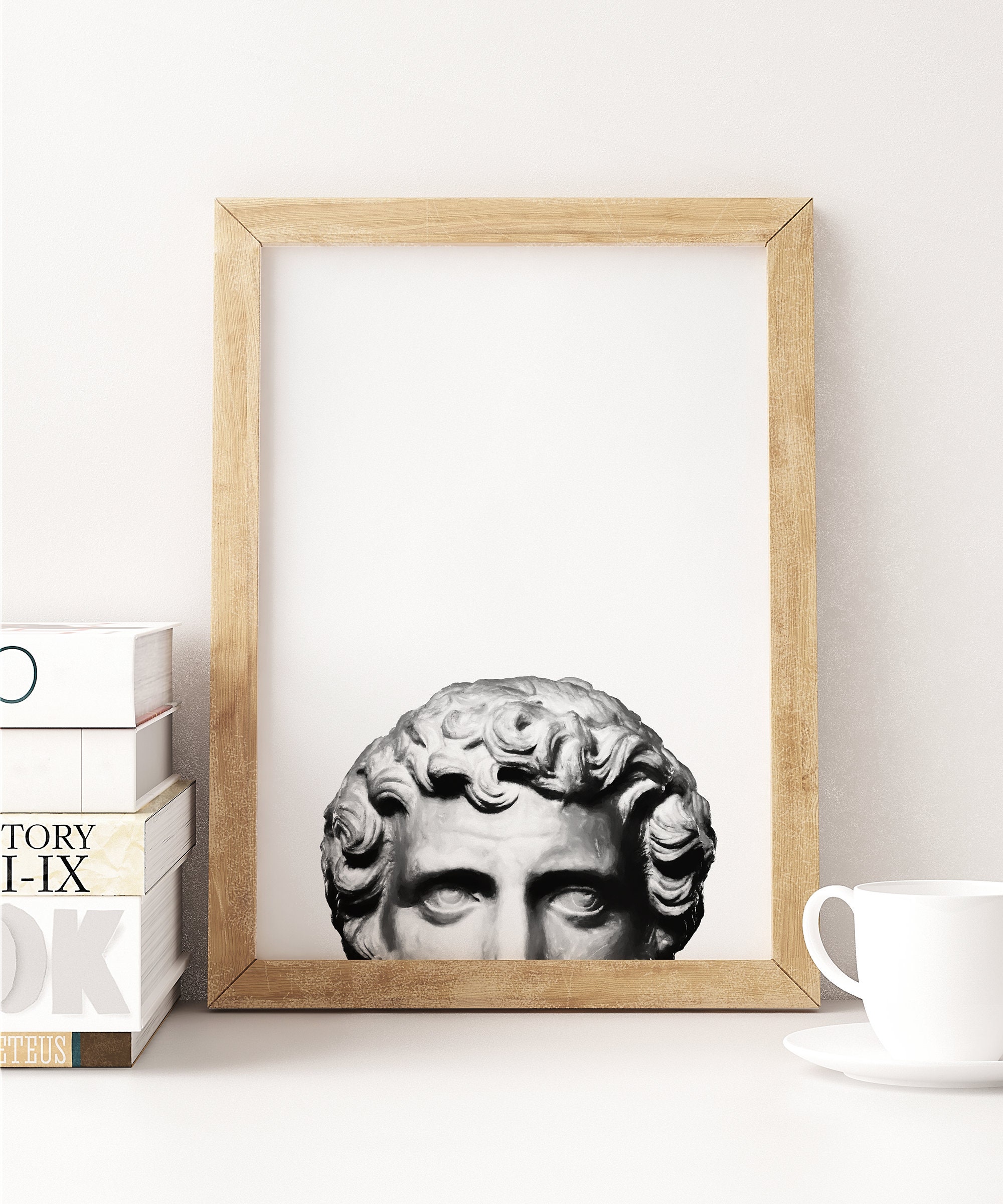 Peekaboo Roman Printable Artwork Quirky Art Roman Statue - Etsy