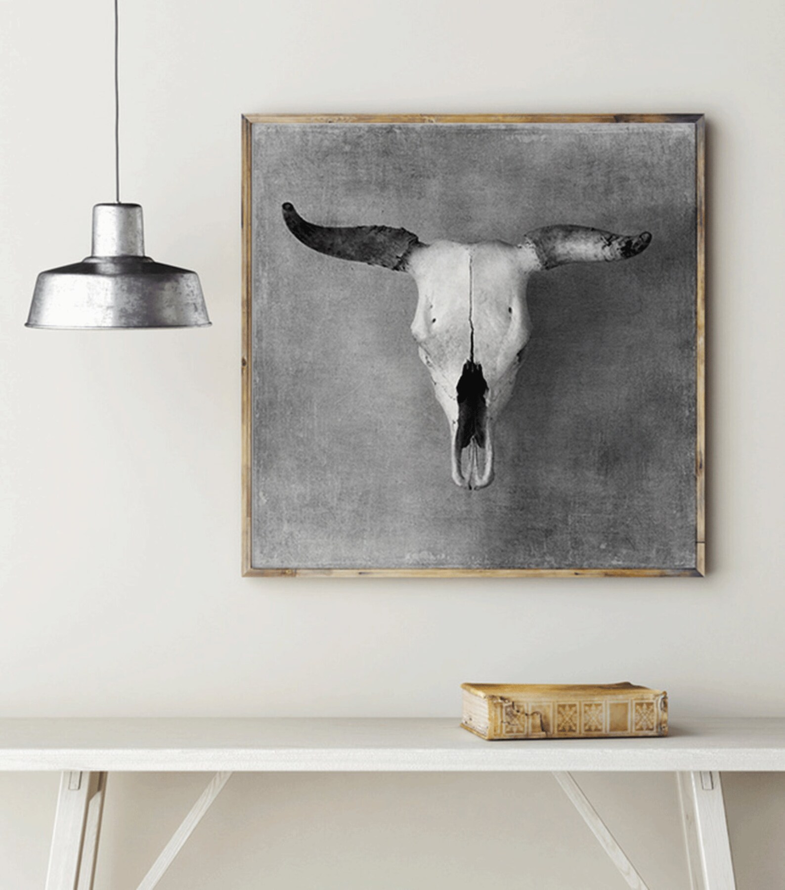 Cow Skull Wall Decor Downloadable Prints Cow Horns Western - Etsy